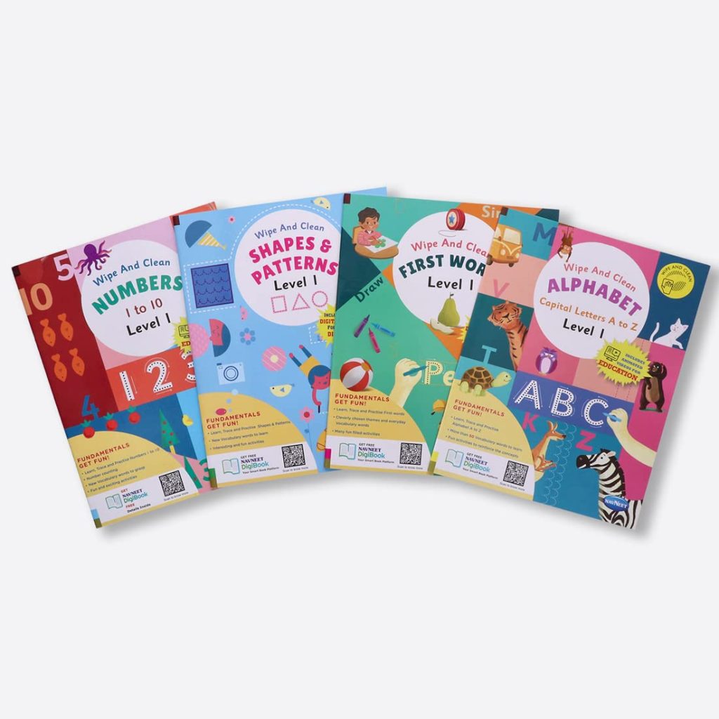 Navneet Wipe and Clean School readiness activity books – set of 4 ...